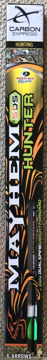 Carbon Express Mayhem SDS Hunter Arrows, Pack of 6 - Black (50983) for ...