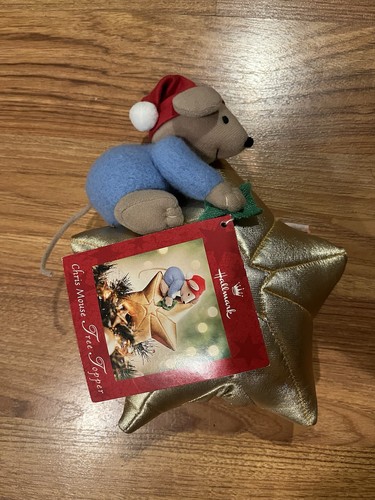 Vintage Hallmark Chris Mouse Christmas Tree Topper Plush Baby Einstein ...