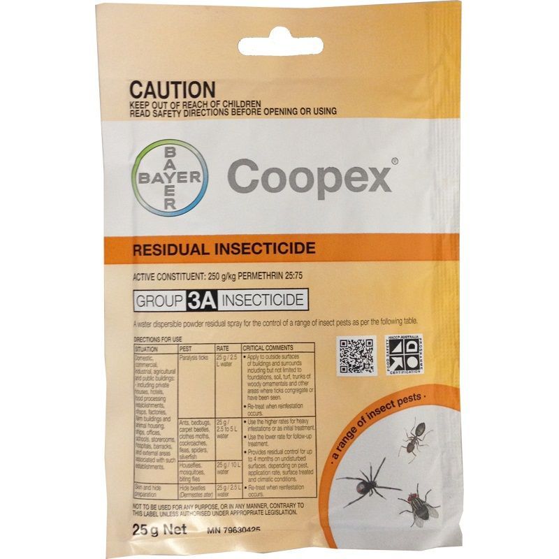 Coopex Residual Insect killer 25gm x 2pks Cockroach Flies Ants Fleas ...