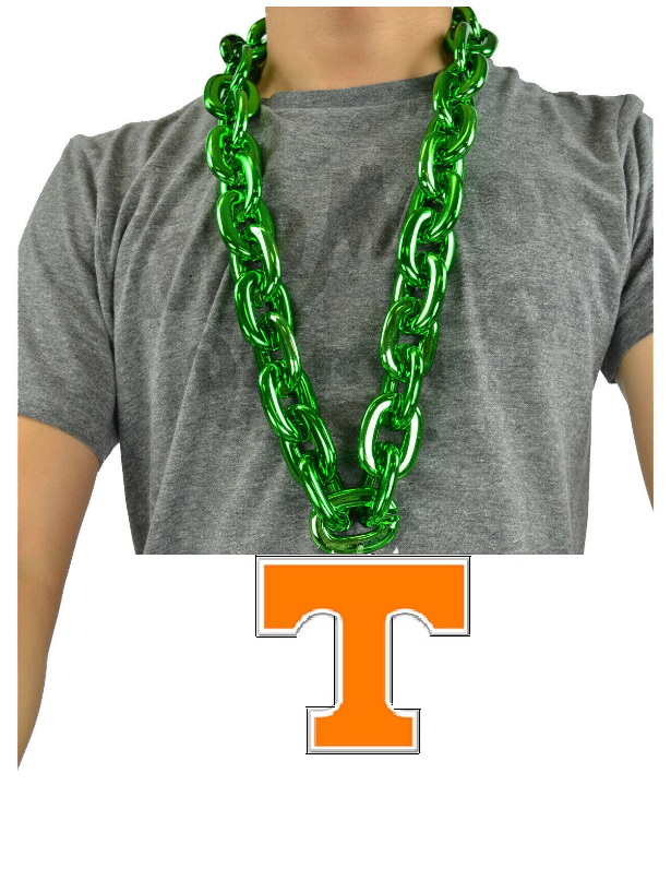 New Tennessee Volunteers Vols BIG Fan Chain Necklace Foam -PICK YOUR ...