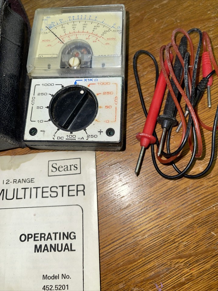 Analog Sears 12- Range MULTITESTER Model No. 452.5201 | eBay