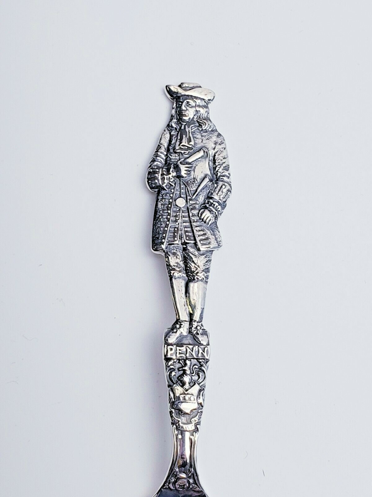 Philadelphia, PA Sterling Souvenir Spoon w/ William Penn & City Hall ...
