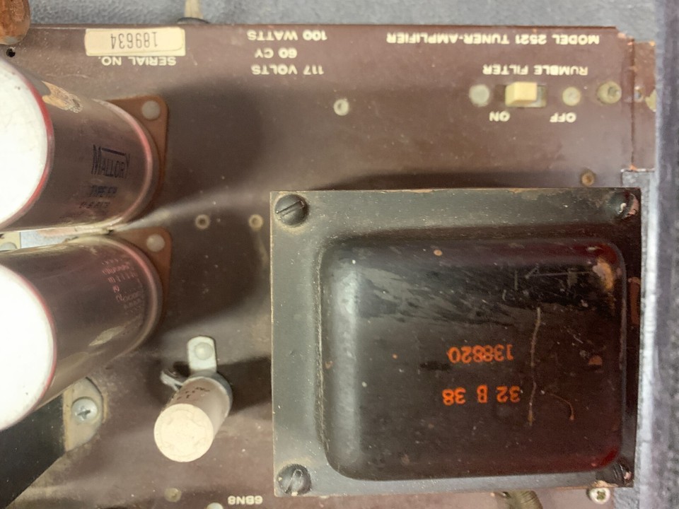 Vintage Bell Sound Model 2521 Tube Tuner Amplifier For Parts/Restore ...