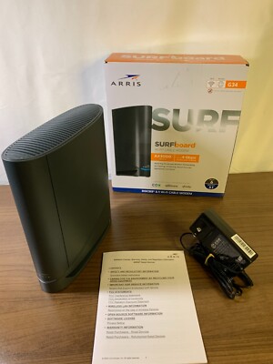 ARRIS Surfboard G34 Black DOCSIS 3.1 Gigabit Cable Modem & Wi-Fi 6 ...