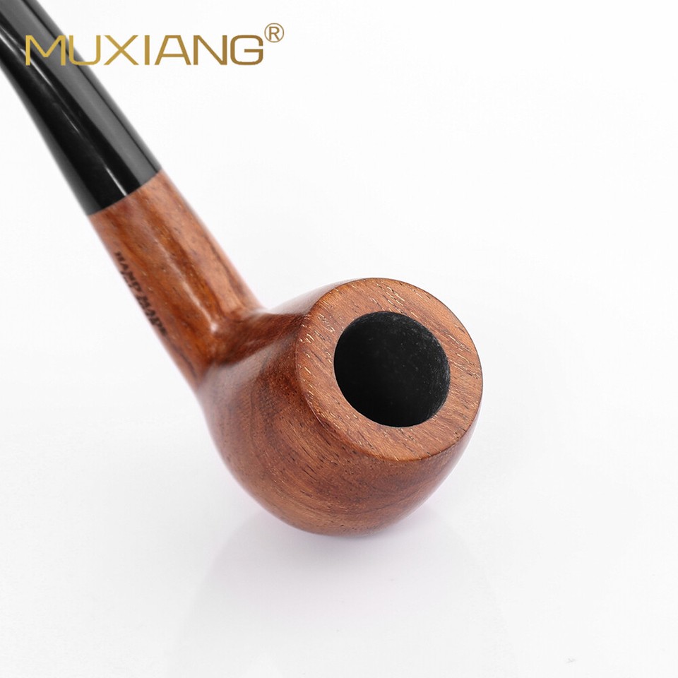 Handmade Rosewood Tobacco Pipe Bent Stem Smoking Pipe Rack Tamper Brush ...