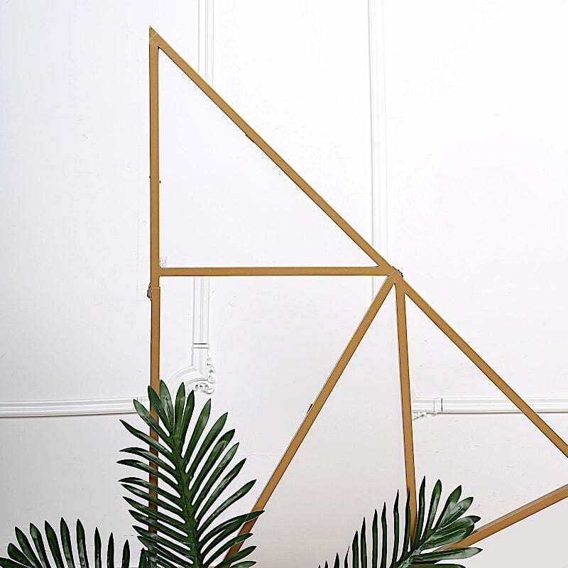 GOLD 3 ft Triangle Geometric Metal Arch Backdrop Stand Wedding ...