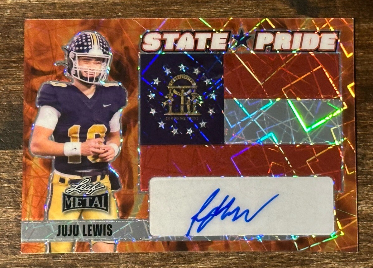 ‼️2024 Leaf Metal Juju Lewis Auto RC #2/2 Colorado Buffaloes STATE ...