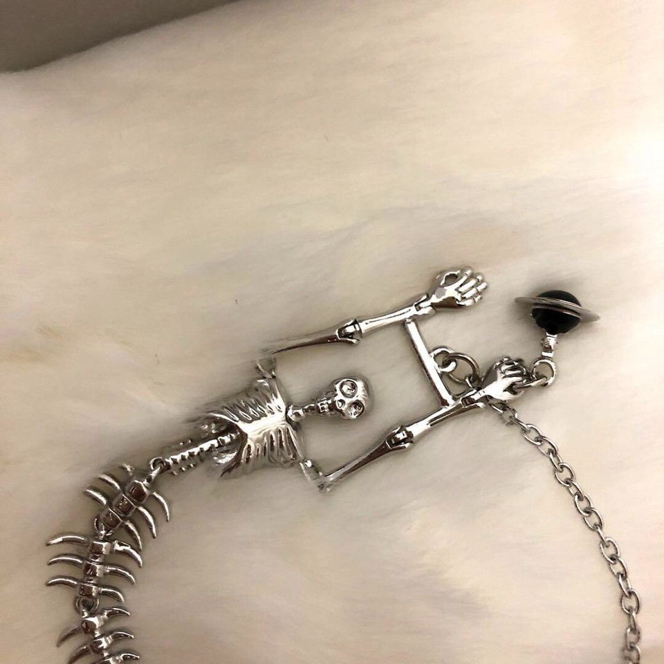 Vivienne Westwood Ariel Skeleton Mermaid Skull Orb Bracelet with ...