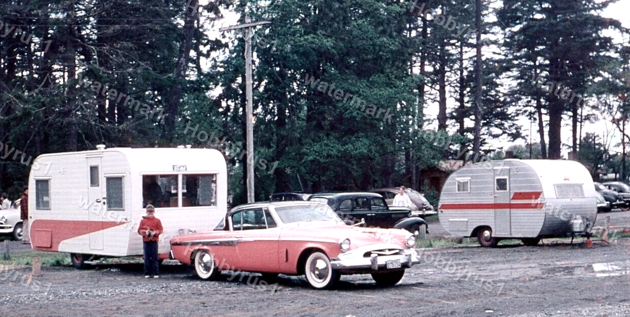 1955 Studebaker Camper Travel Trailer Camping Vintage Original 35mm ...