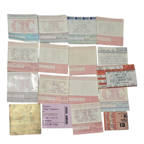Vintage 70s 80s Concert Ticket Stub Black Sabbath BOC Nugent Rush Kiss ...