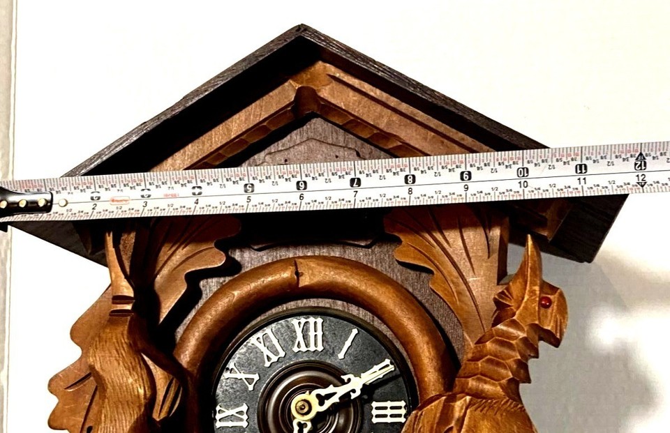 VTG German Black Forest Wooden Cuckoo Clock W/ Rabbit & Bird 16.5" H ...