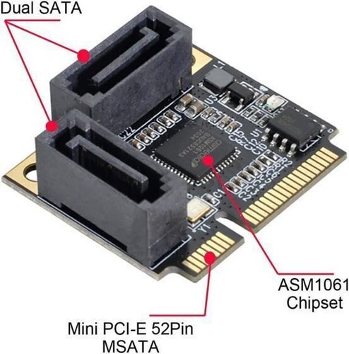 ASM1061 Mini PCIE To SATA3.0 Expansion Cards Adapter Converter Controller | eBay
