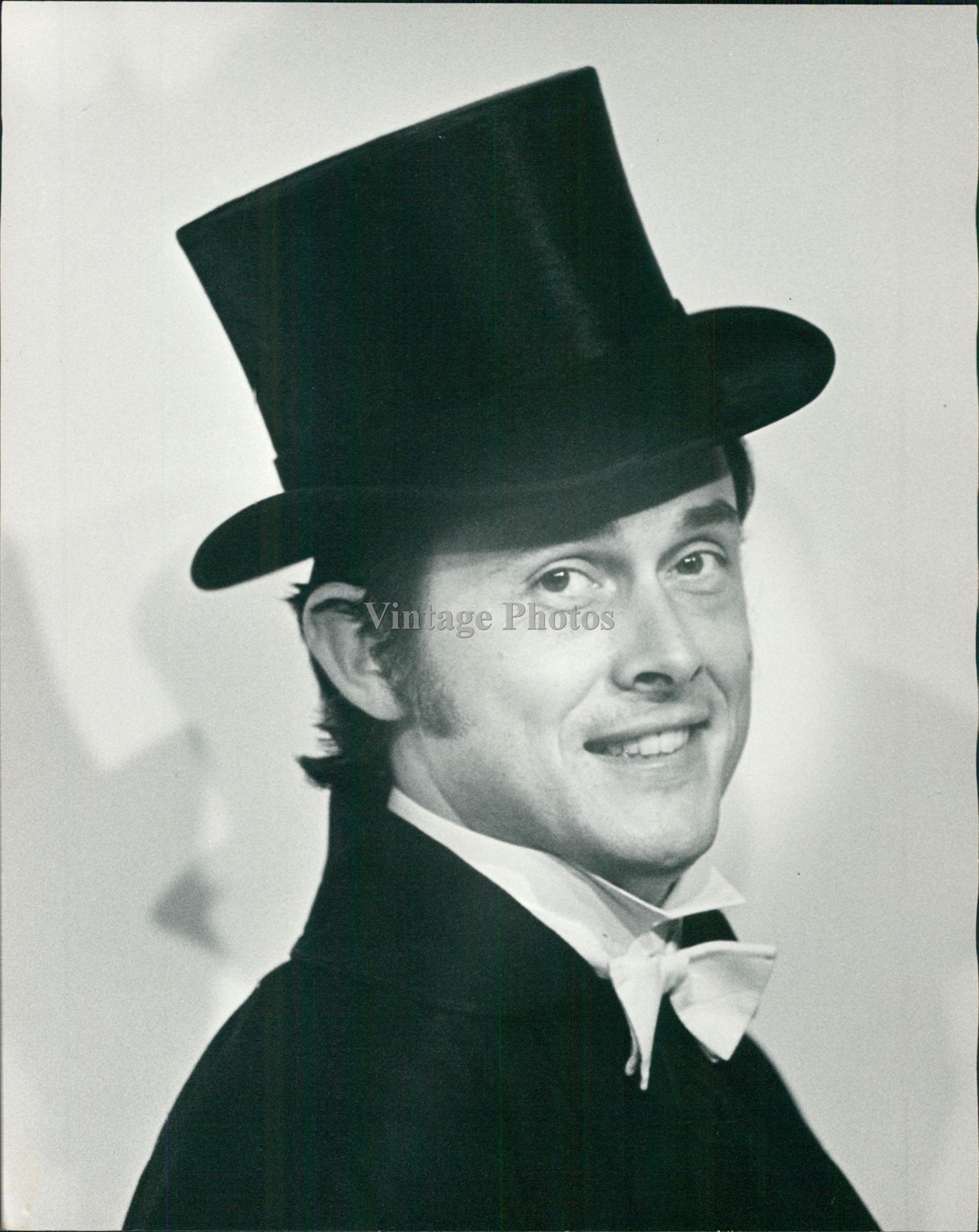 1971 Dan Duckworth Handsome Man Young Top Hat Bowtie Historic Vintage ...