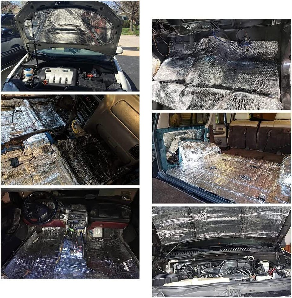36sqft 7mm Sound & Heat Proofing Car Sound Deadener Insulation Underlay ...