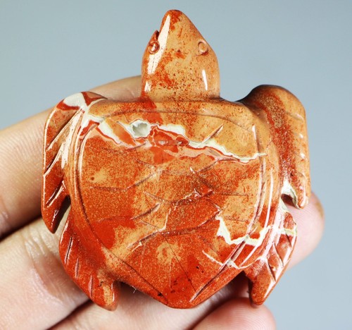 Natural Red Jasper Quartz Crystal Stone Carved Sea turtle Carving Reiki ...