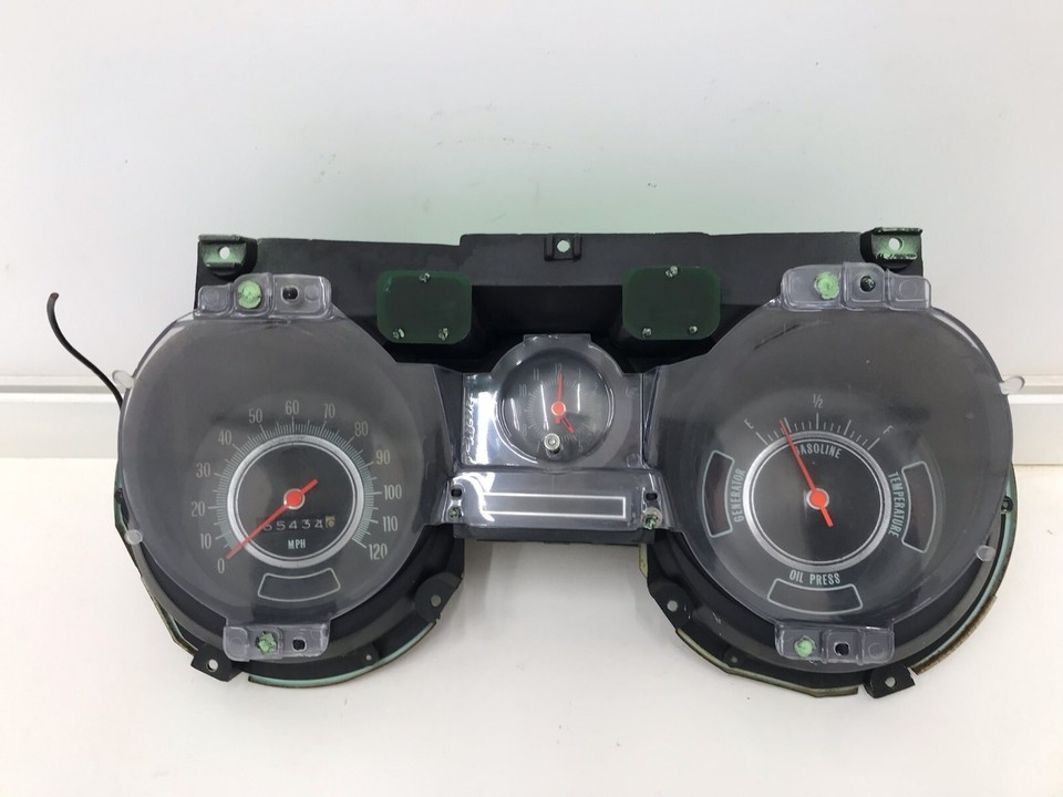 1969 Chevelle Gauge Cluster Malibu Clock Instrument Panel Dash Bezel El ...