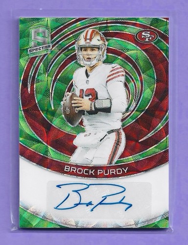 2023 Panini Spectra Neon Green Prizm Auto Brock Purdy 49ers 3/35 | eBay