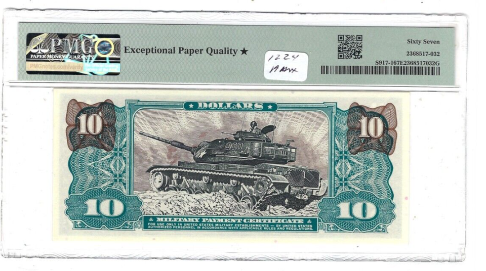 $10 Series 681 Military Payment Certificate MPC PMG 67 EPQ Star | eBay
