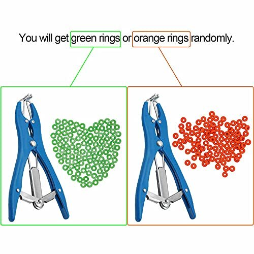 Livestock Castration Bander with 100 Pieces Castrator Rings for Lambs ...