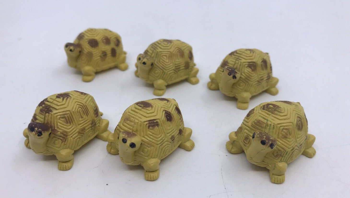 Lot of 5 Small Vintage Solid Plastic Turtle Toys Made in Hong Kong | eBay