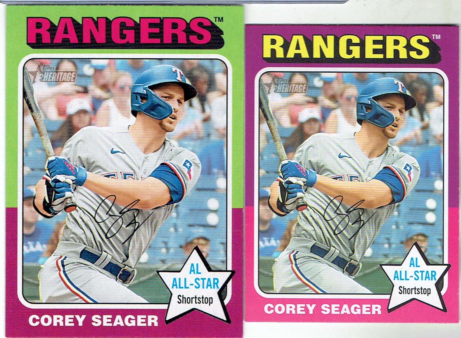 2024 Heritage Corey Seager MINI Color Swap Variation Short Print # 400 ...