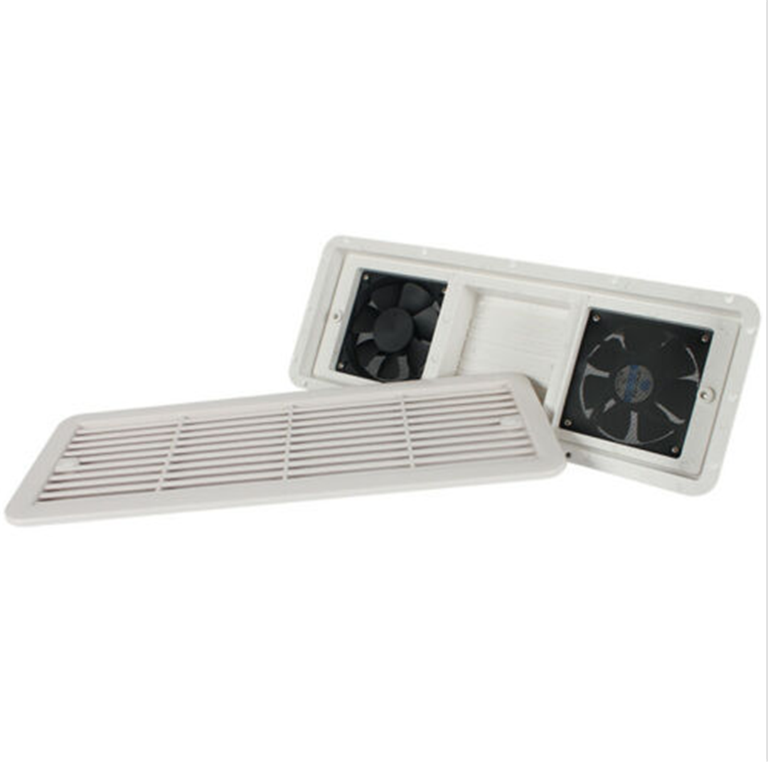 12V Caravan RV Dual Fridge Ventilation Fan Vent intake outtake 480mm ...