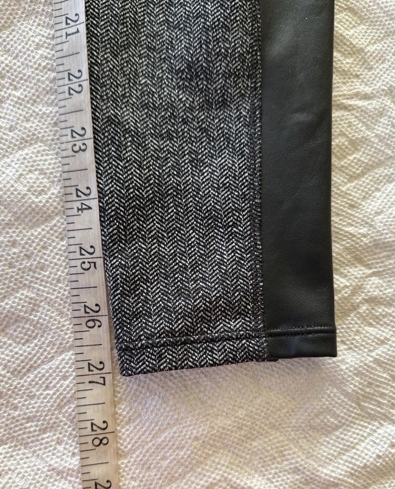 Athleta Herringbone Luxe Metro Drifter Leggings W Faux Leather Trim ...