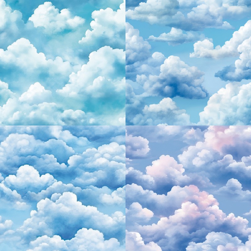 24Pcs 6'' Blue Sky Clouds Scrapbook Paper Pad Card Stock Journal Album ...