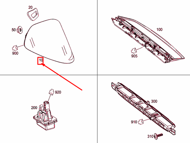 Genuine Mercedes-Benz S W222 Rear Left Tail Light A2229066904 for sale ...
