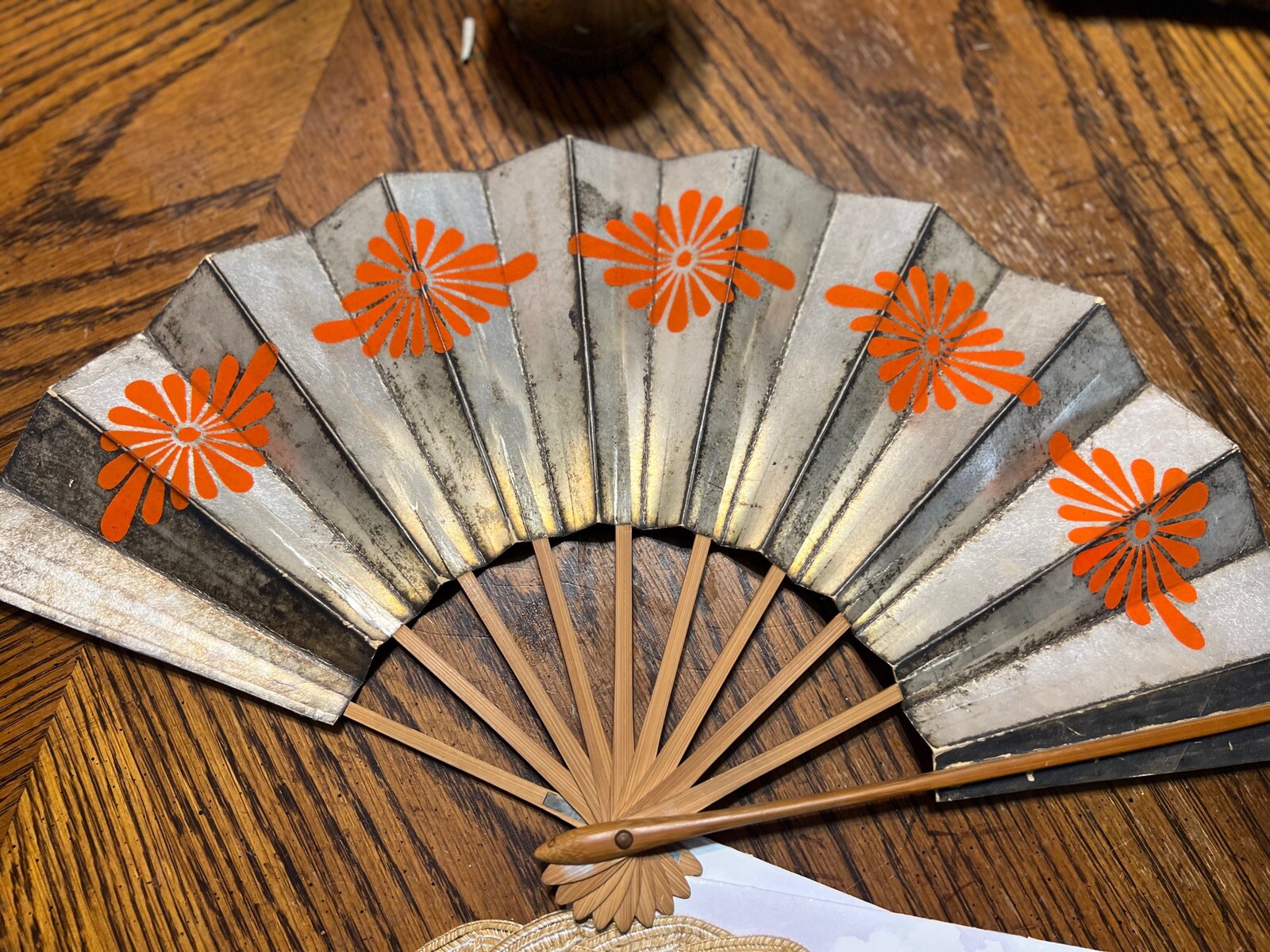 Vintage Hand Painted Double Sided Japanese Hand Held Fan | eBay