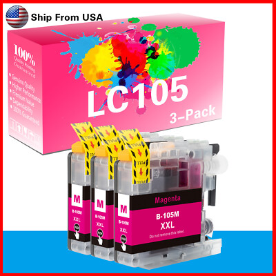 3PK LC105XXL LC105 Ink Cartridge for MFC J4310DW J4410DW J4510DW ...
