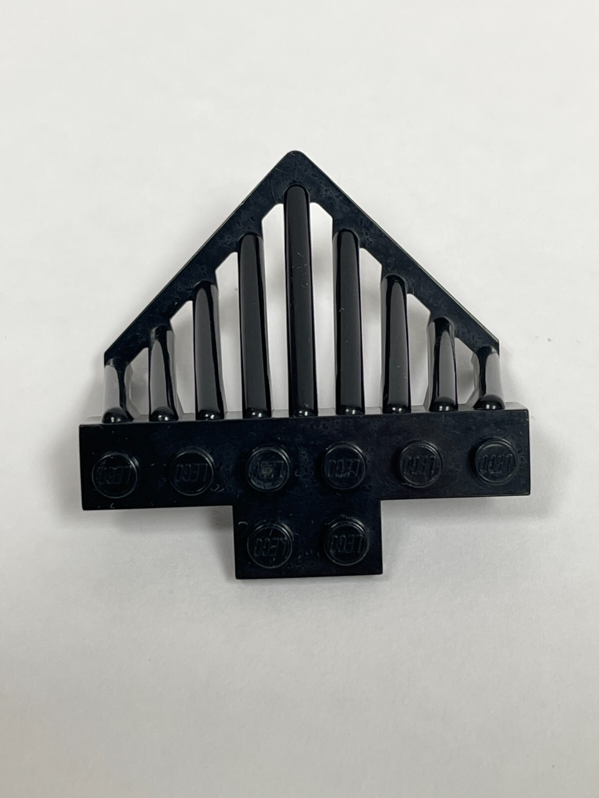 1x LEGO 90201 Black Train Cow Catcher Guard Grill Railroad Plate 2x6 ...