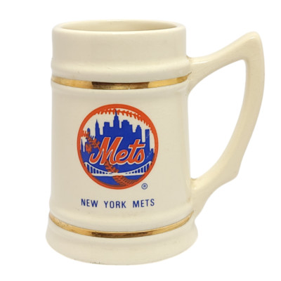 Vintage NY METS Lewis Bros Ceramic Mug Stein Beer Tankard 1970's ...