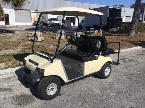 GAS 2004 tan Club car DS 4 Passenger seat Golf Cart flip seat lights | eBay