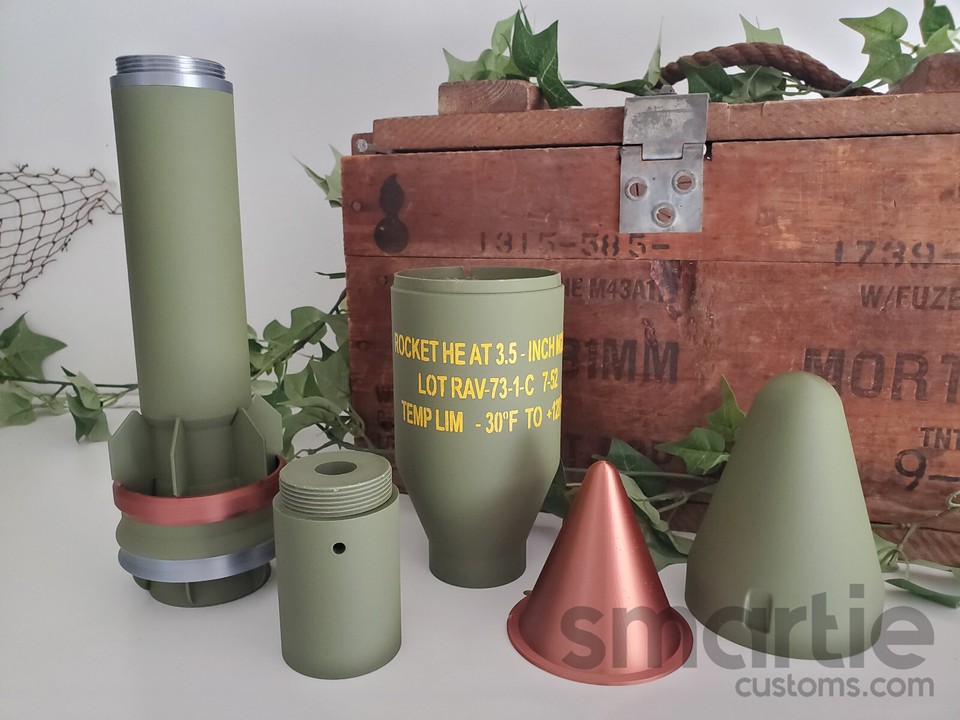 FAKE M28A2 3.5" HEAT Super Bazooka Rocket Round - Plastic Replica | eBay