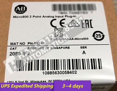 2022 NEW AB Allen-Bradley 2080-IF2 Micro800 2 Point Analog Input Plug ...