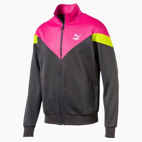 Iconic Puma MCS Men's Track Jacket Men’s Size Medium Pink/Gray | eBay