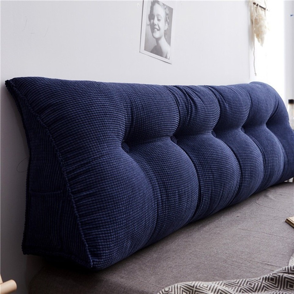 Triangular Wedge Lumbar Pillow Backrest Support Cushion Bolster Soft ...