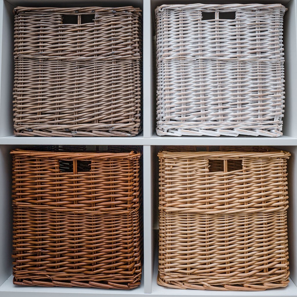 Cube Storage With Wicker Baskets Cube Storage Bins Wicker