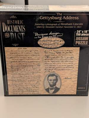 Gettysburg Address Historic Documents Abraham Lincoln 750 piece PUZZLE ...