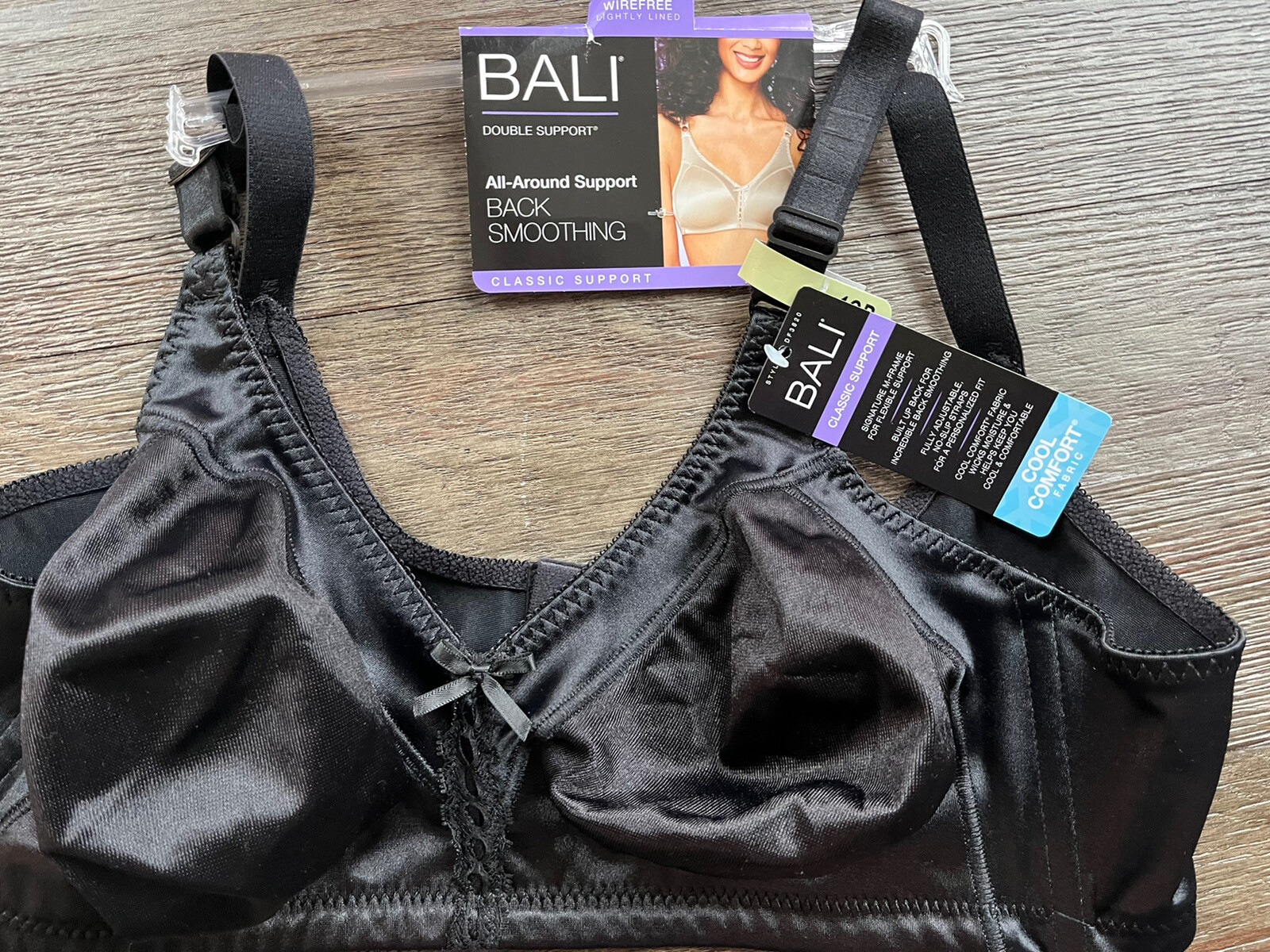 Bali Women Classic Support Black Wire Free Bra Size 40B Style 3820 Cool ...