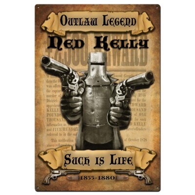 Ned Kelly Legend Tin Sign 30x20cm - Man Cave | eBay