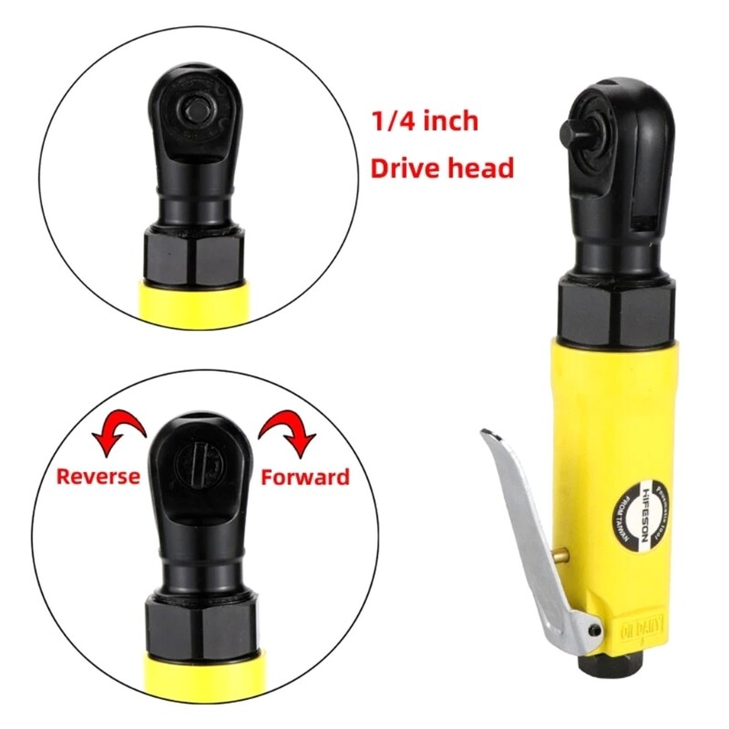 1/4In (6.35MM) Air Ratchet Wrench Professional Pneumatic Ratchet ...