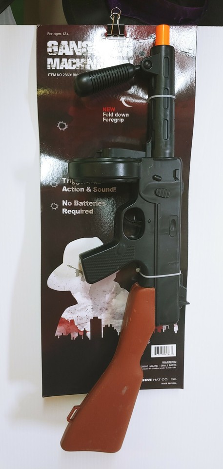 19.5" Tommy Gun Toy Plastic Thompson Machine Gangster Costume Accessory ...