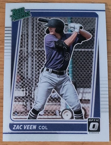 2021 Donruss Optic Baseball RATED PROSPECT Zac Veen #RP10 Colorado ...