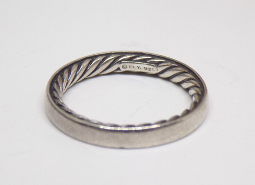 David Yurman Cable Stack Band 925 Sterling Silver Ring 2.5mm Size 6.5 ...