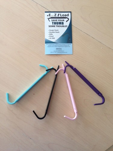 Pink thumb saver speed loader "Universal Rifle Pistol" 22 308 9MM 40 SW ...
