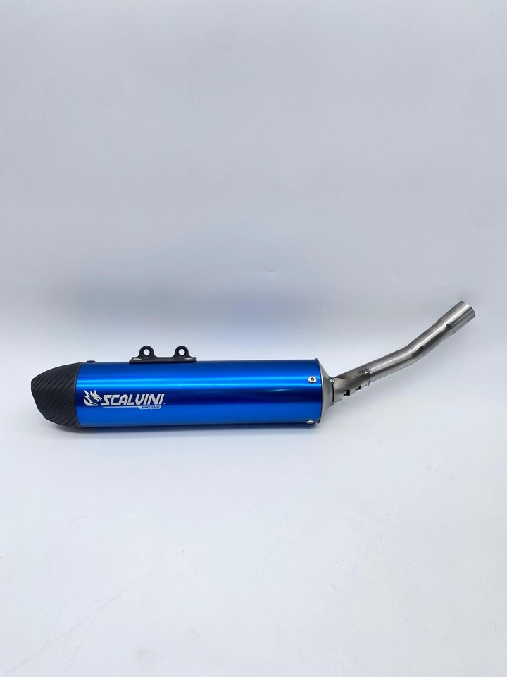 SCALVINI MARMITTA TERMINALE SCARICO TM EN 125/144 2015-2020 CARBON BLU ...