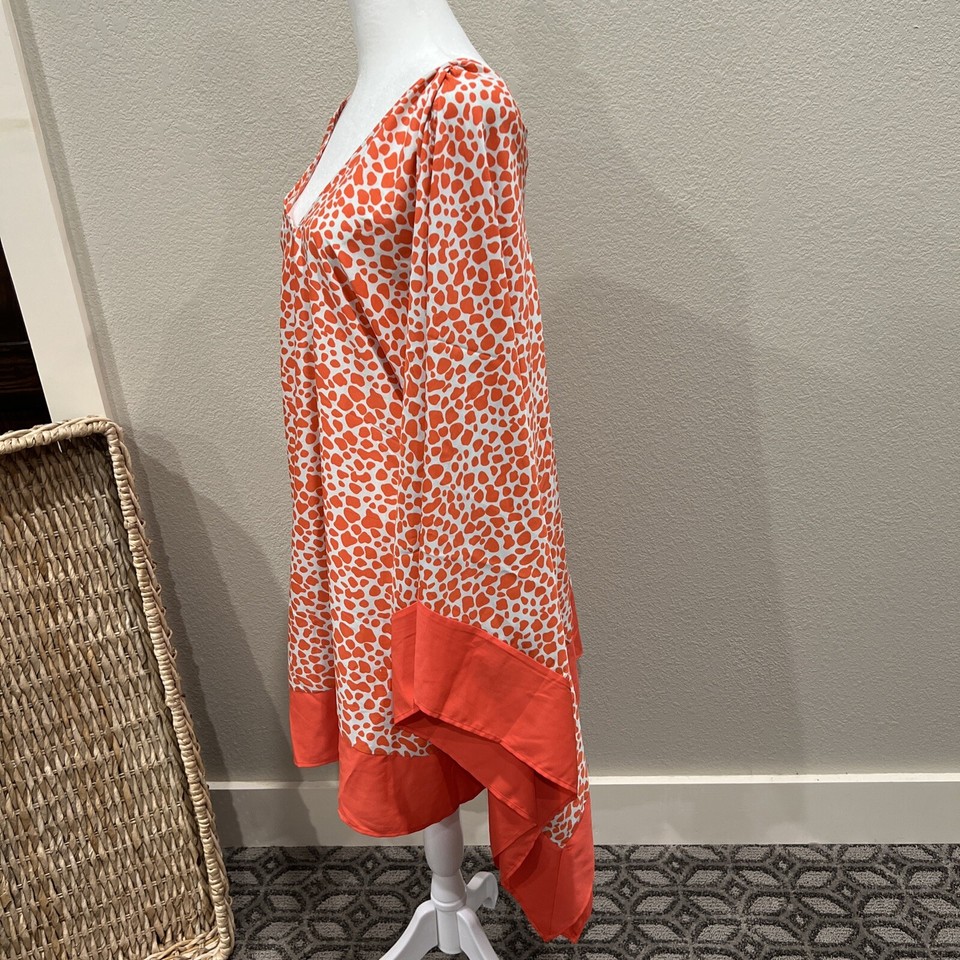 Mud Pie Shaw Women Medium Bag Lady Shaw Orange Animal Print Beach ...