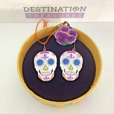 Erstwilder X Frida Kahlo Sugar Skull Day of the Dead Earrings Dia de ...